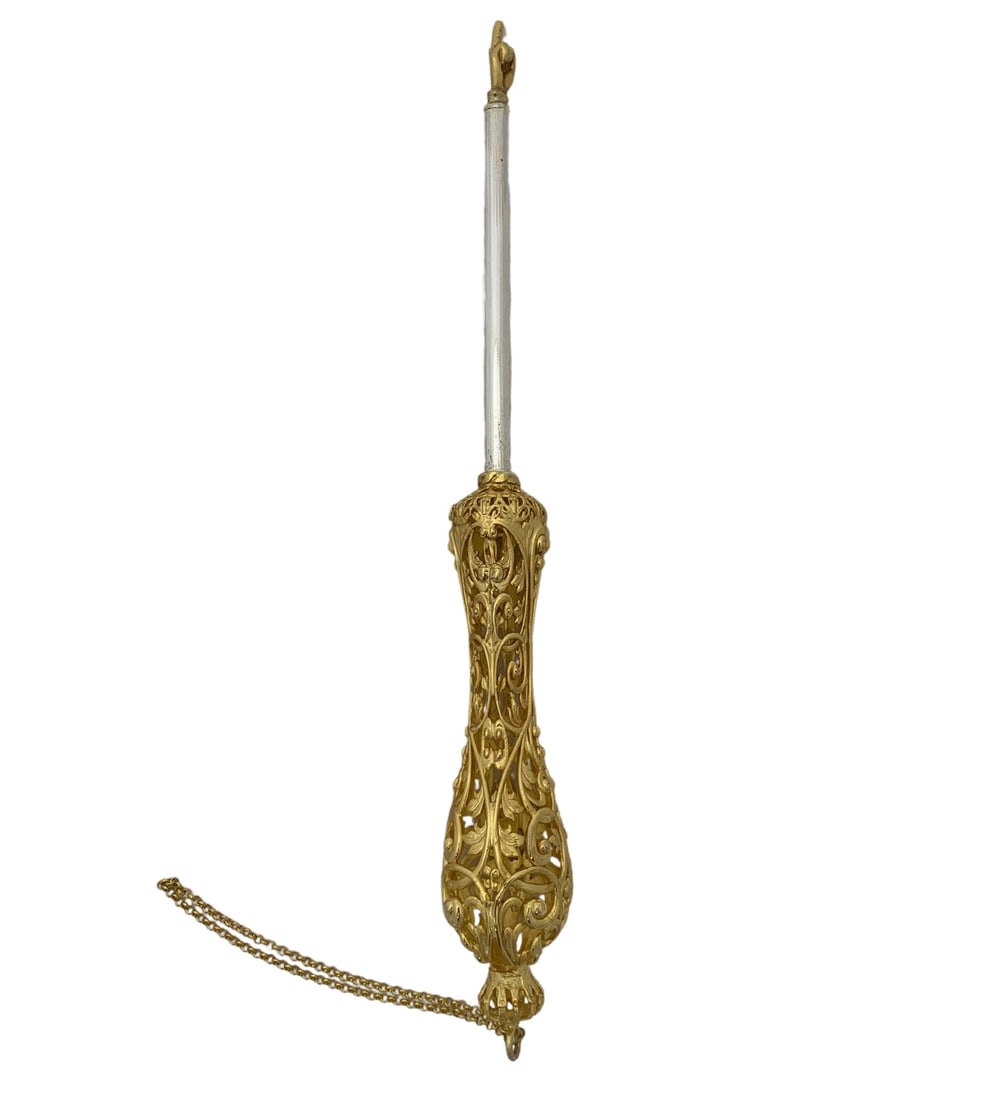 925 Sterling Silver & Gilded Handmade Cut Out Leaf Ornate Crown Torah ...