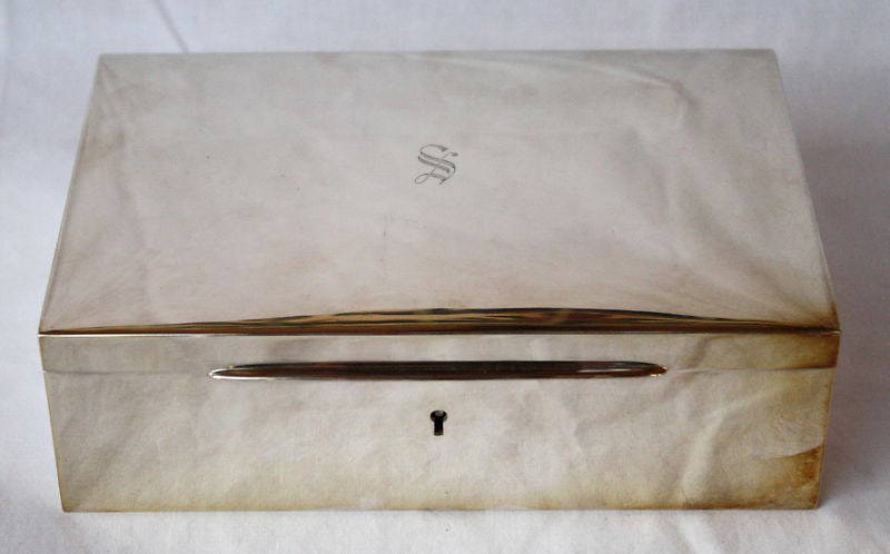 Swiss 800 Silver Box With Lock & Key Signed "" Auction