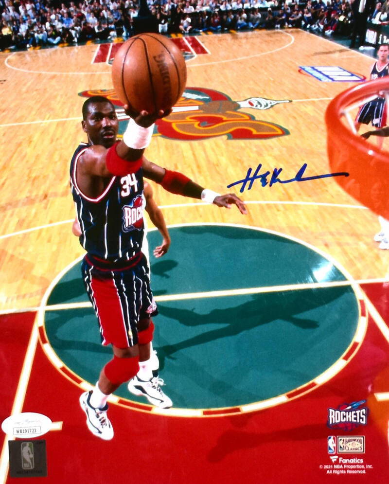 Hakeem Olajuwon Houston Rockets Autographed 8x10 Lay Up Photo- Jsa W ...