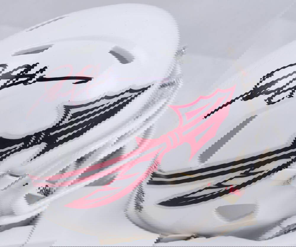 Deion Sanders Autographed Florida State White Speed Mini Helmet-beckett ...