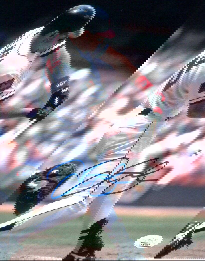 Tim Salmon Signed Autographed 8x10 Photo Anaheim Angels Power Swing Auction