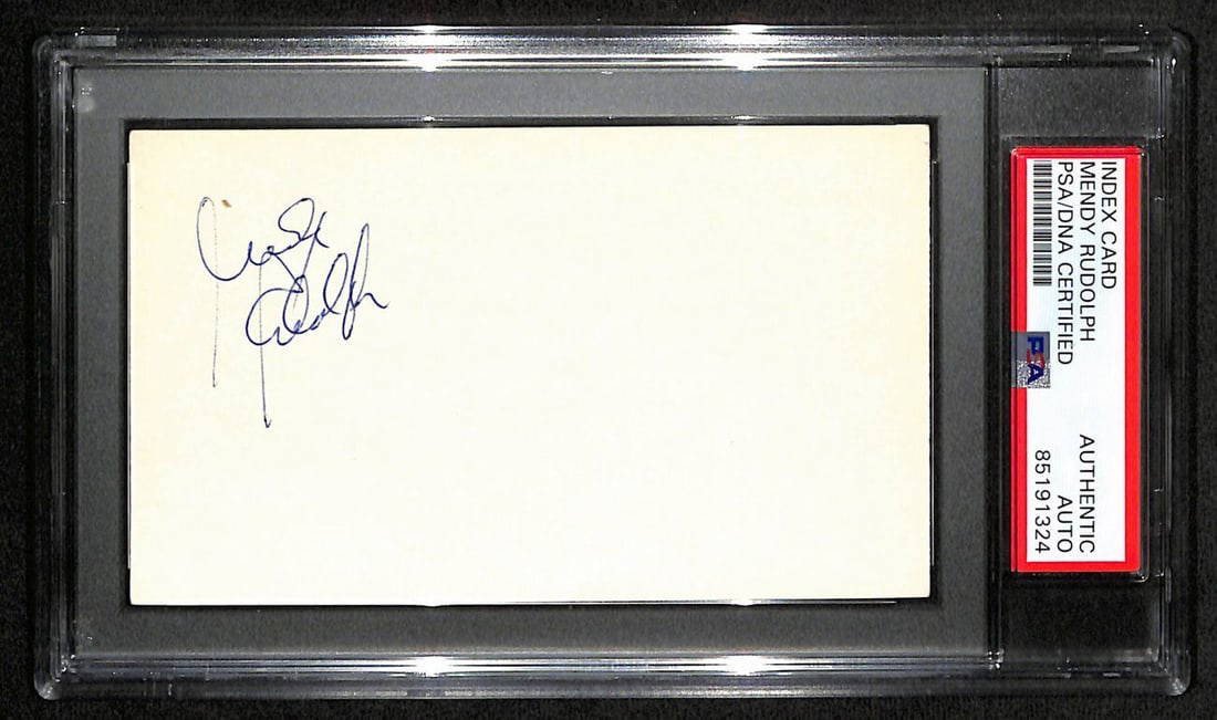Mendy Rudolph Hof Signed/auto 3x5 Index Card Basketball Referee Psa/dna ...