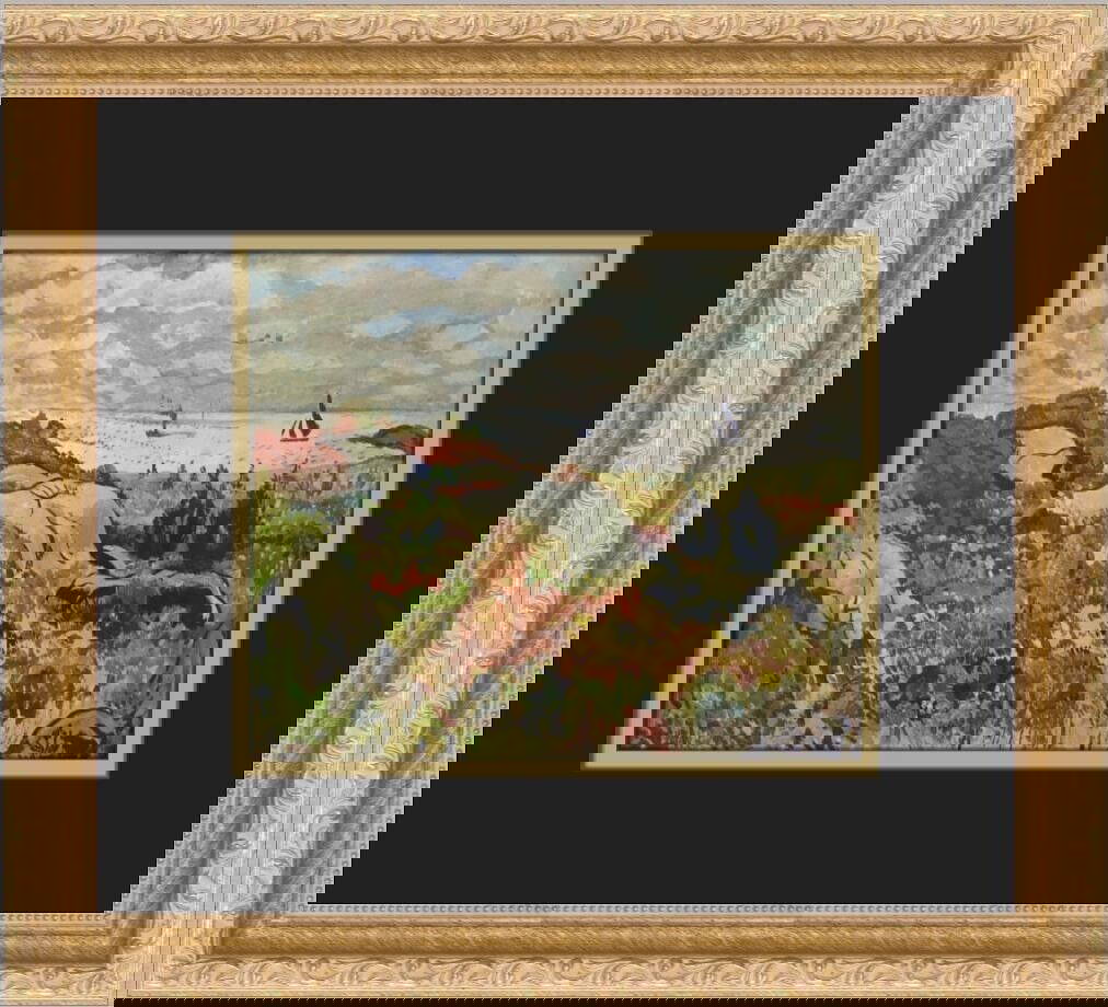 Hayley Lever Rocks With Autumn Foliage By The Water Custom Framed Print ...