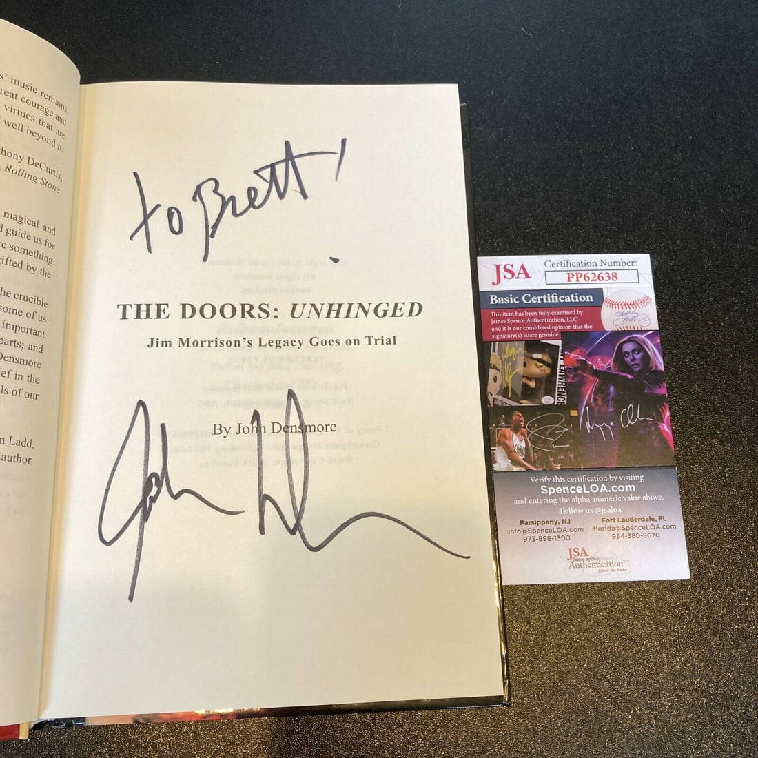 John Densmore Signed The Doors Jim Morrison Book With Jsa Coa Auction