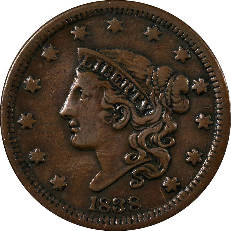1838 Large Cent Auction