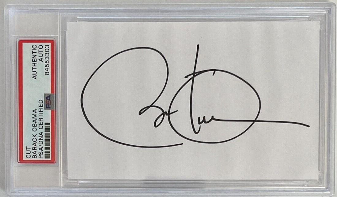 President Barack Obama Signed Cut Signature Psa 84553303- Huge/bold ...