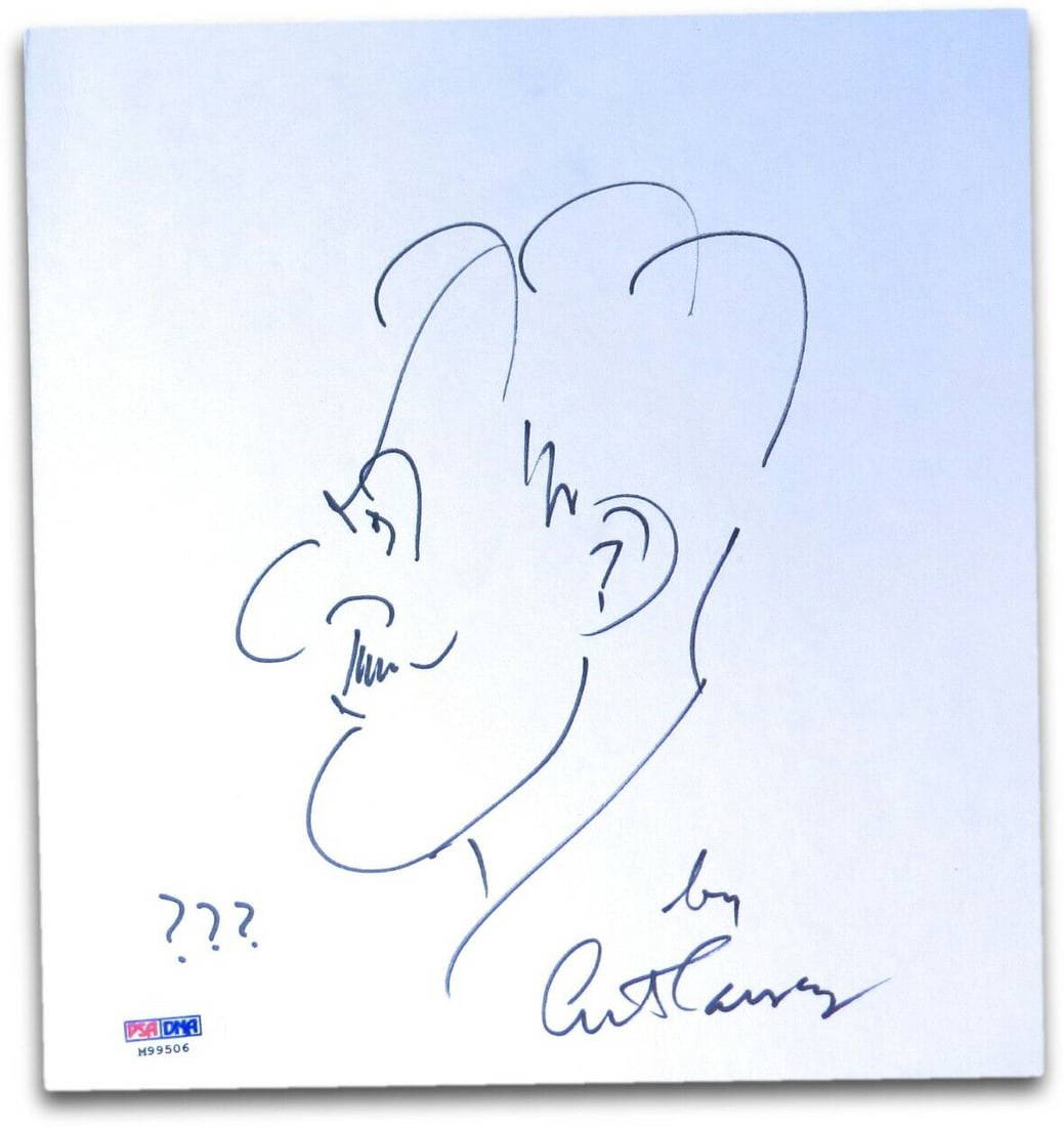 Art Carney Signed Autographed Original Drawing/sketch Autograph Psa/dna ...
