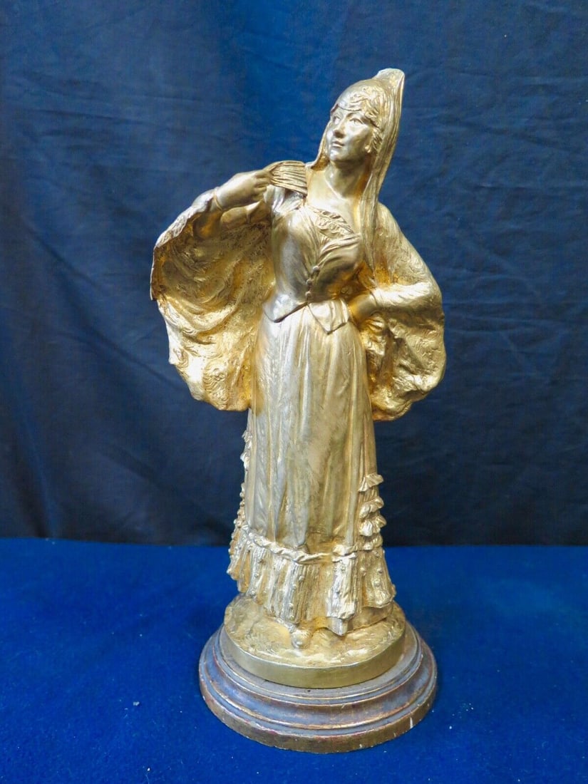Vintage Bronze Senorita By Jose Dunach Auction