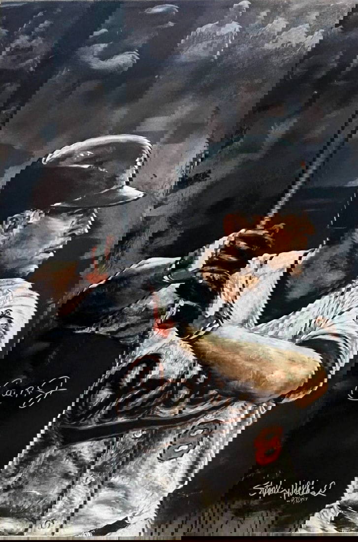 Cal Ripken Jr Signed Limited Edition Stephen Holland Canvas Auction