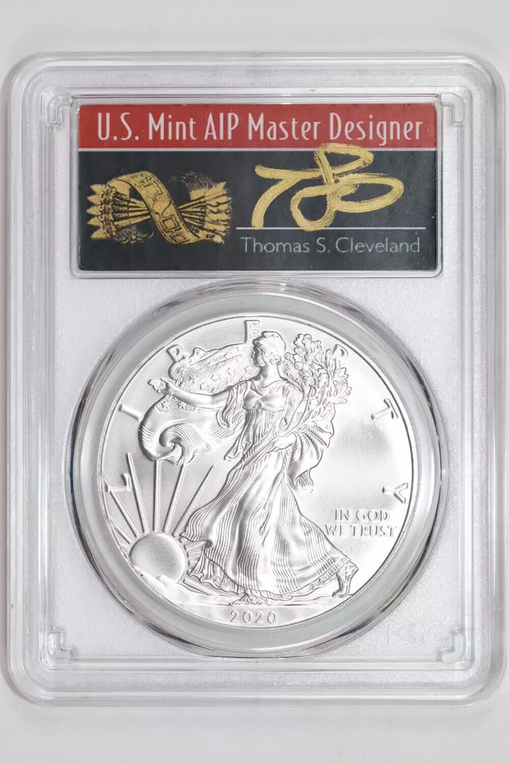 2020 Silver Eagle Pcgs Ms70 First Strike Us Mint Cleveland Signature ...