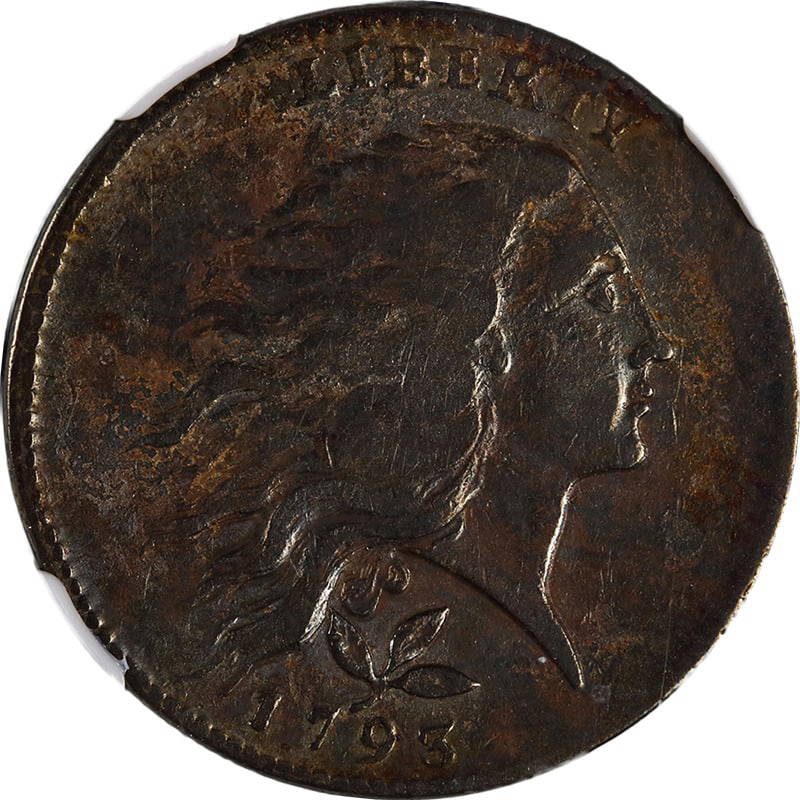 1793 Large Cent Wreath Vine & Bars Ngc Choice Vf Details S.6 R.3 Nice ...
