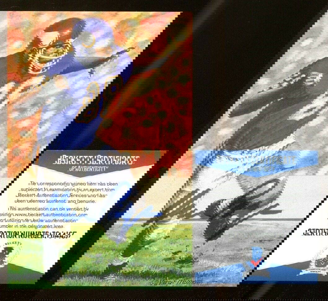 Alan Page Signed Goal Line Art Card Glac Autographed Vikings Beckett ...