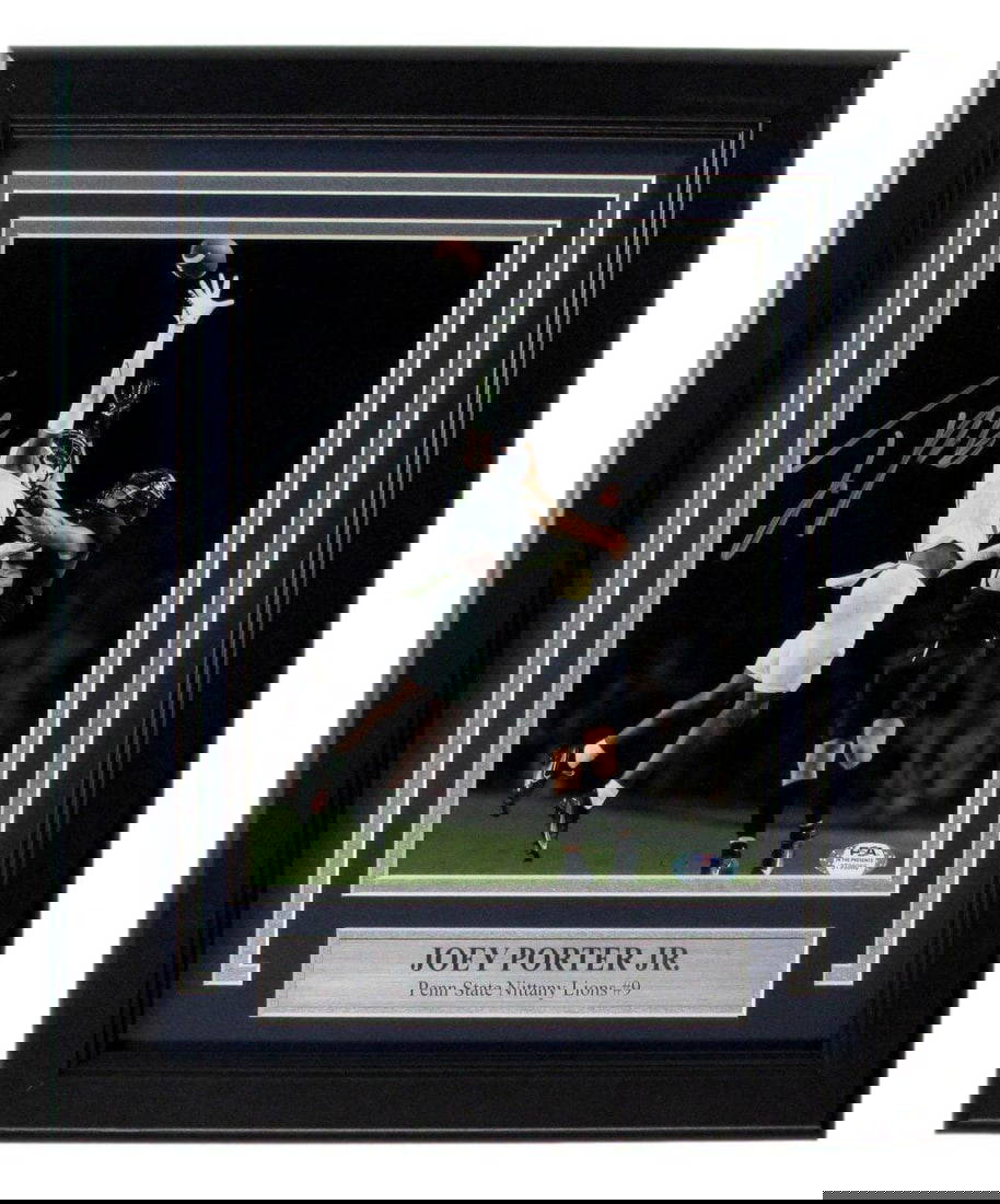 Joey Porter Autographed 8x10 Photo Penn State Framed Psa/dna 180806 Auction