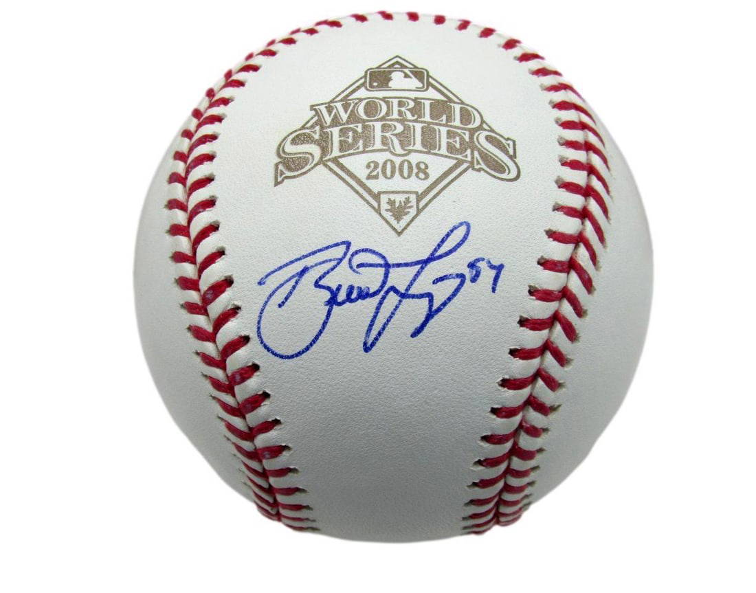 Brad Lidge Signed 2008 World Series Baseball Phillies Jsa 185376 Auction