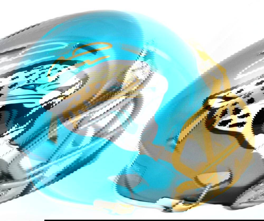 Calvin Ridley Autographed Jaguars Flash Speed Mini Helmet -beckett W ...