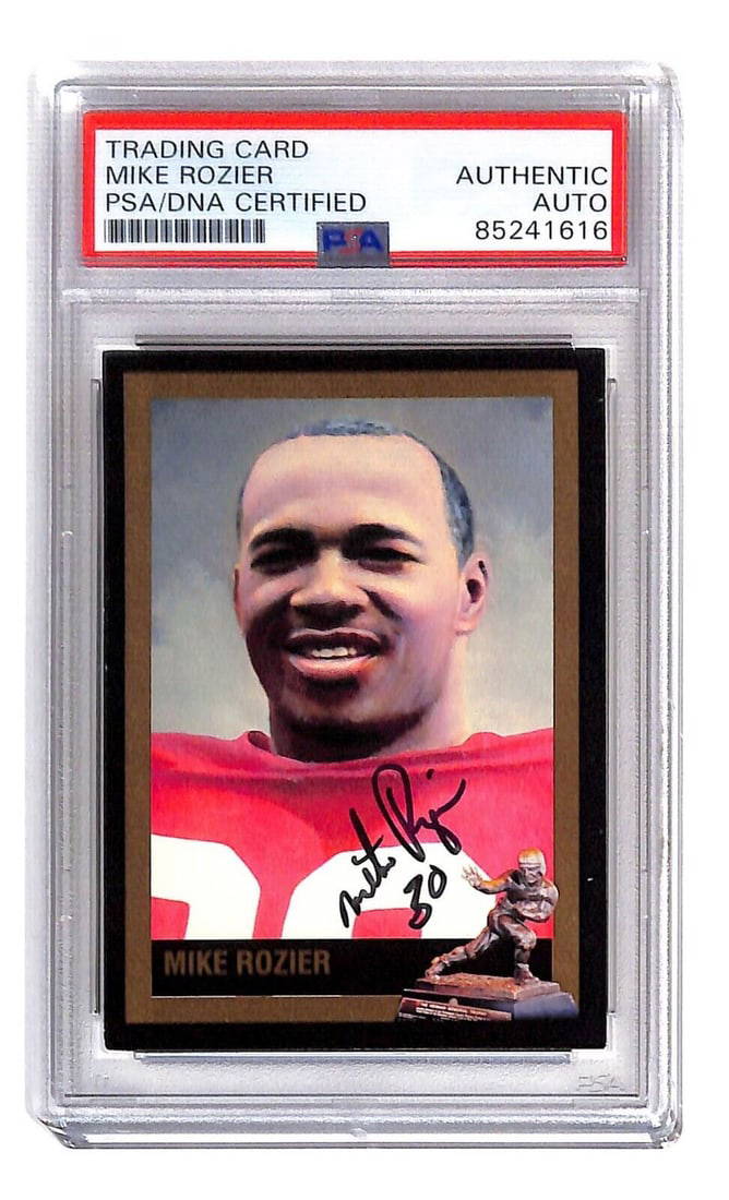 Mike Rozier Autographed 1993 Heisman Card Nebraska 1983 Psa/dna *1616 ...