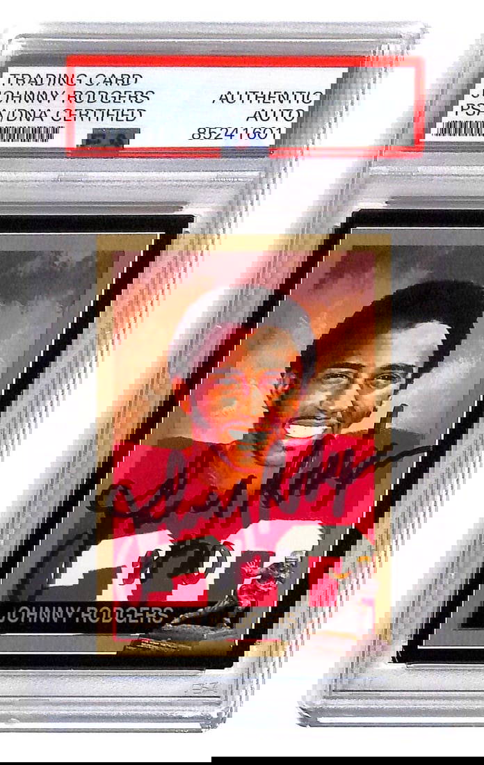 Johnny Rodgers Autographed 1991 Heisman Card Nebraska 1972 Psa/dna ...