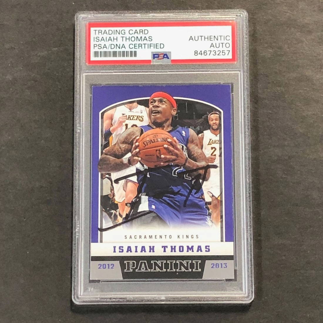 2012-13 Panini Basketball #214 Isaiah Thomas Signed Card Auto Psa ...