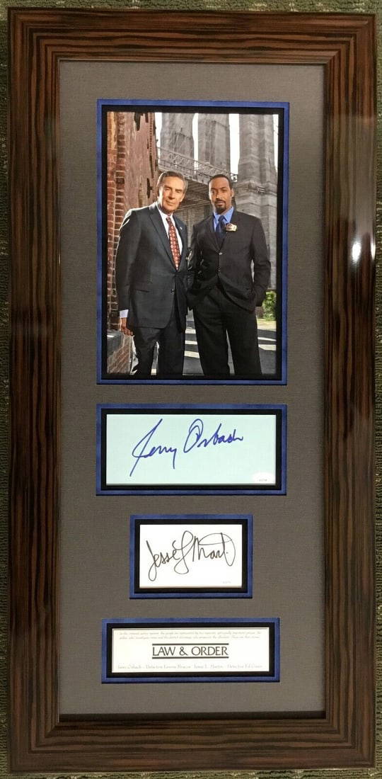 Law And Order- Jerry Orbach/jesse Martin Signed Custom Framed Display ...