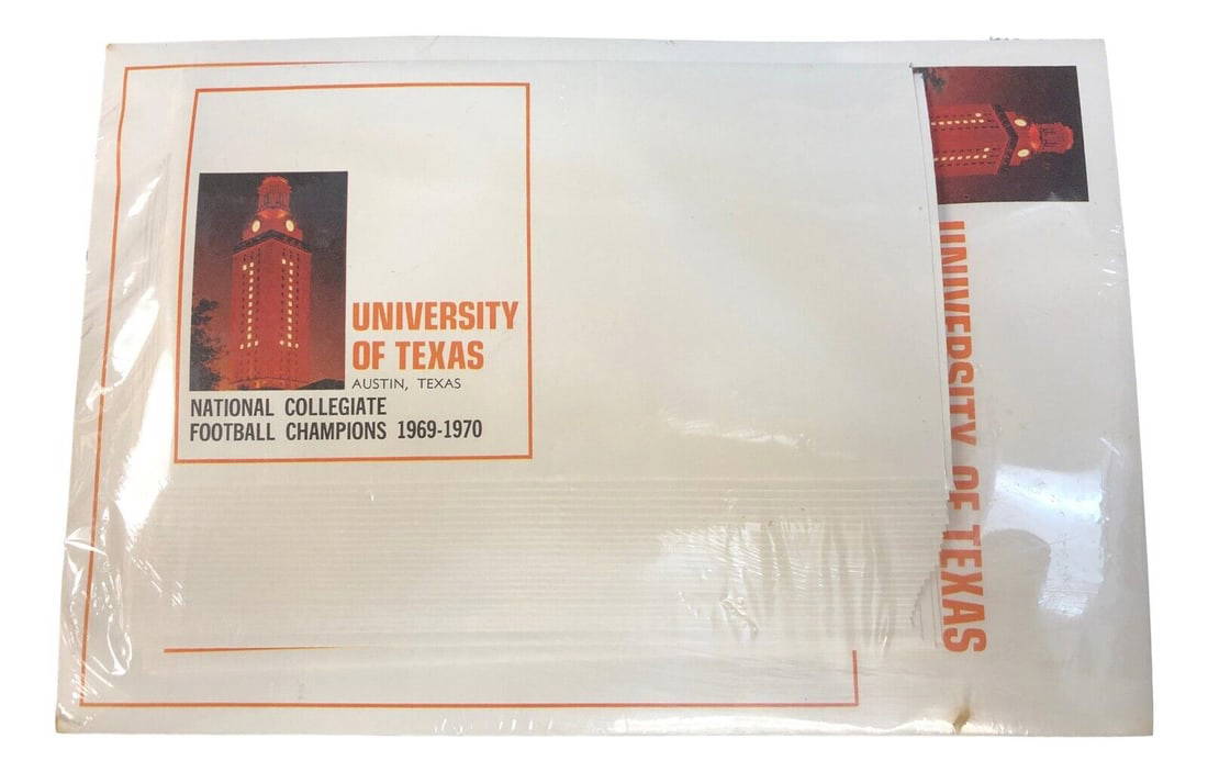 University Of Texas Longhorns 1969-70 National Champs Note Paper And ...
