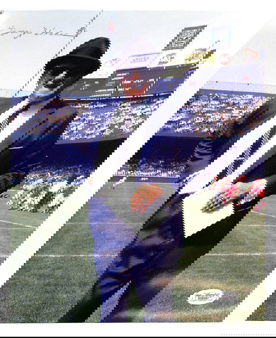 George Halas Autographed 8x10 Chicago Bears Photo Jsa Auction