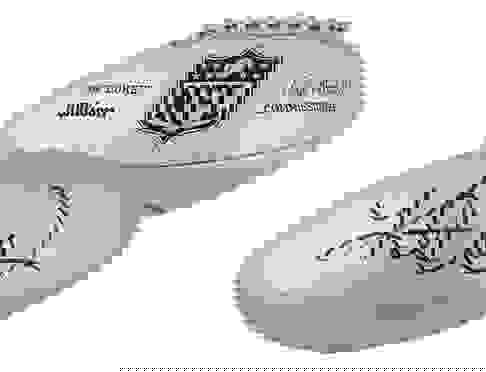 Kurt Warner Signed Wilson Replica Duke Metallic Silver Nfl Football Bas ...