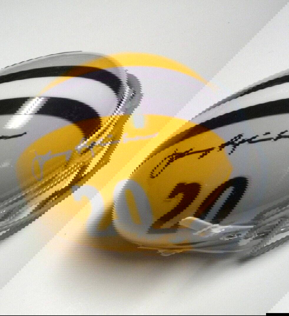 Johnny Robinson Lsu Tigers Kc Chiefs Hof 2019 Last 1 W/coa Signed Mini ...