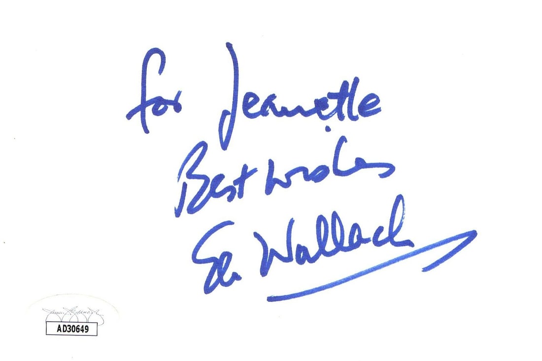 Eli Wallach Signed Autographed Index Card Legendary Actor Jsa Auction