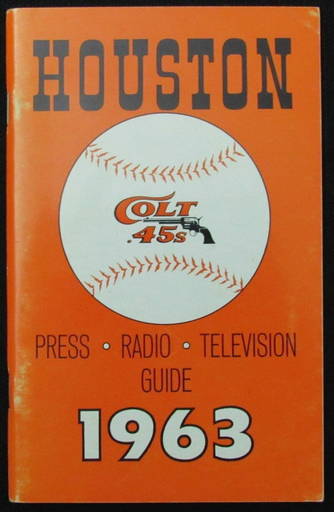1963 Houston Colt .45s Media/press Guide 188799
