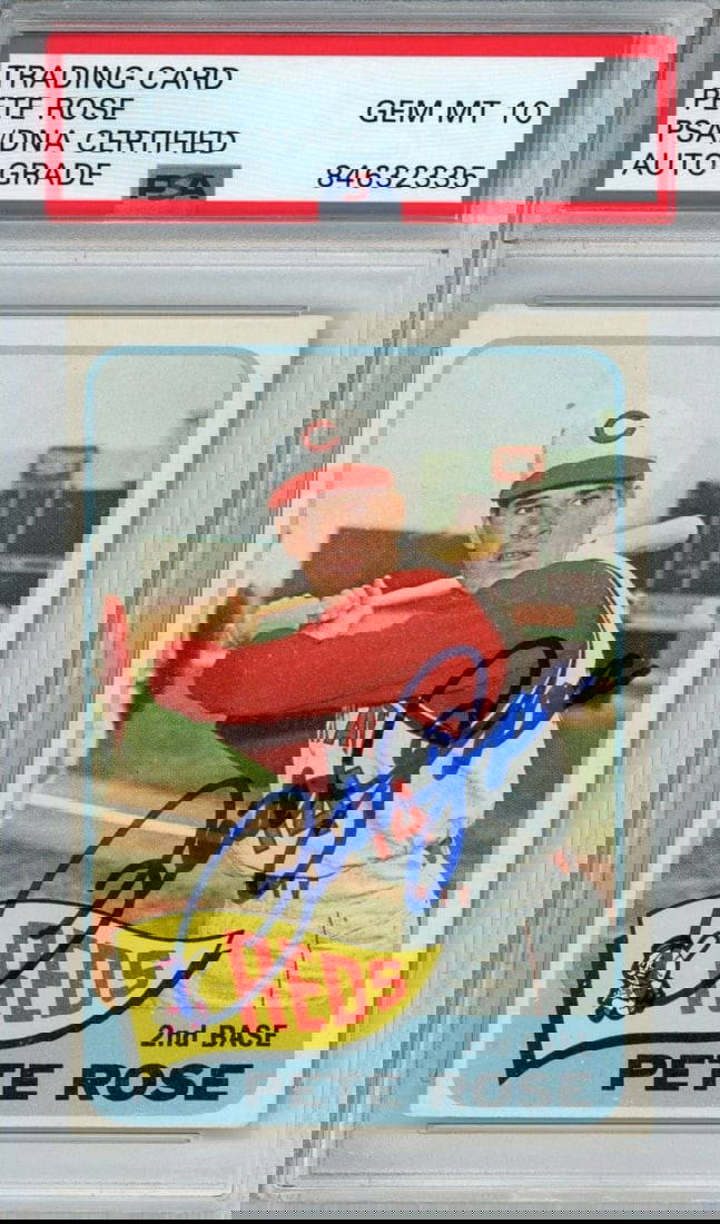 1965 Topps Pete Rose #207 Card Signed Cincinnati Reds Psa/dna Gem Mint ...