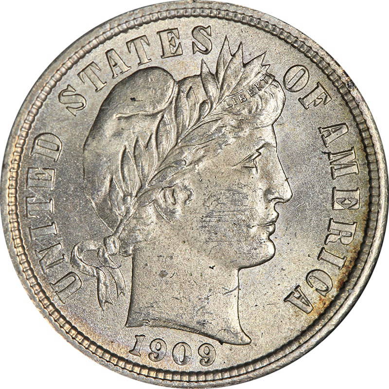 1909-p Barber Dime Choice Bu+ Superb Eye Appeal Strong Strike Auction