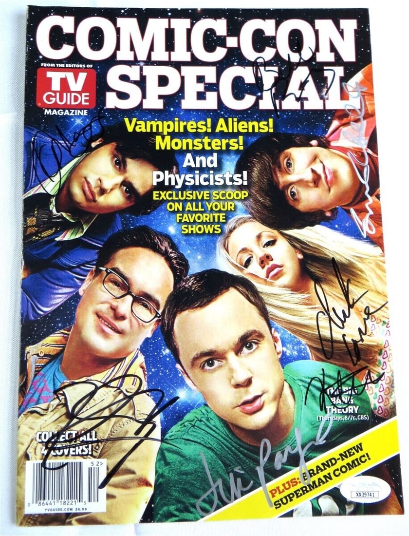 Big Bang Theory Cast Signed Autograph Magazine 7 Autos Cuoco Galecki ...
