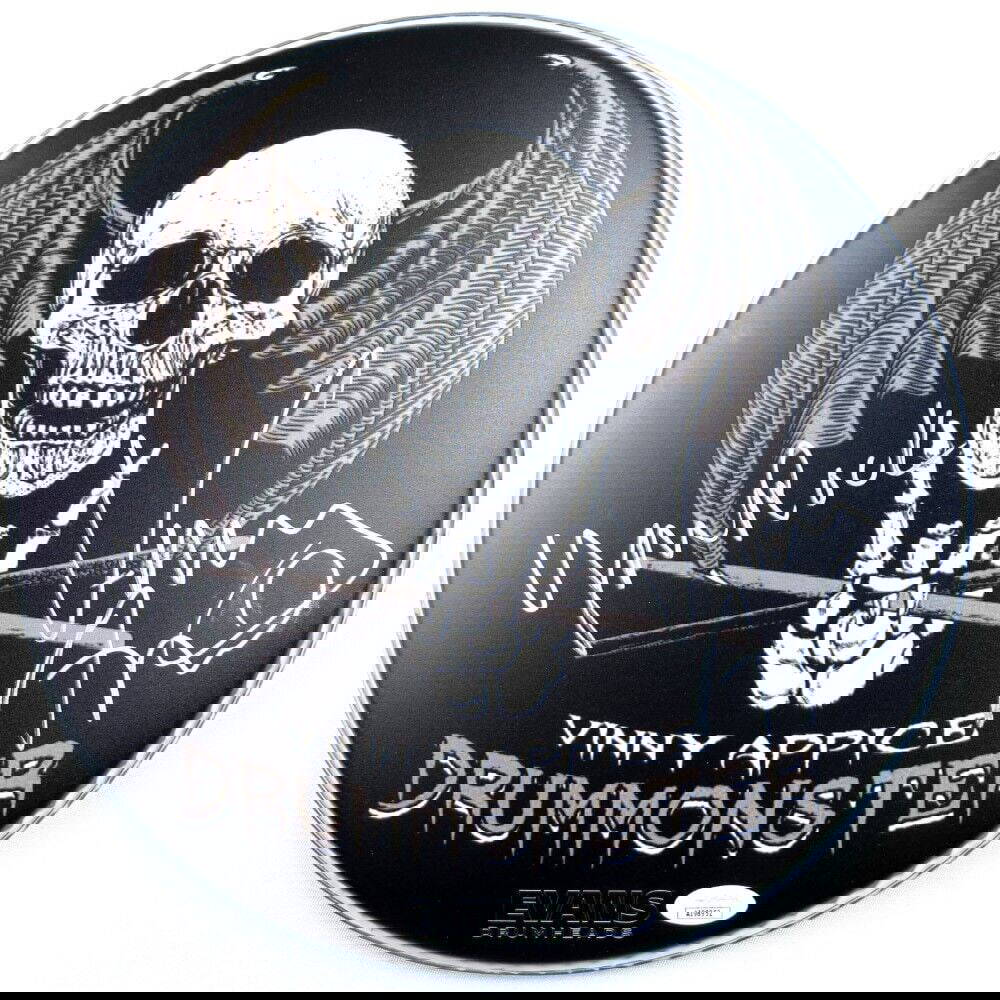 Vinny Appice Signed Autograph 12" Drumhead Dio Black Sabbath Drummer ...