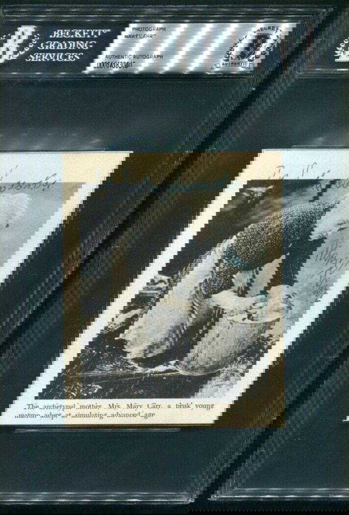 Mary Carr Signed Photo Actress The Wizard Of Oz Aunt Em 1925 Film Slabbed Auction