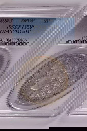 1888 O Vam 17 "oval O" Top 100 Morgan Dollar Pcgs Vf30