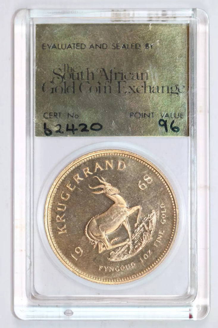 1968 1 Ounce Gold Krugerrand South African Gold Coin Exchange Rare ...