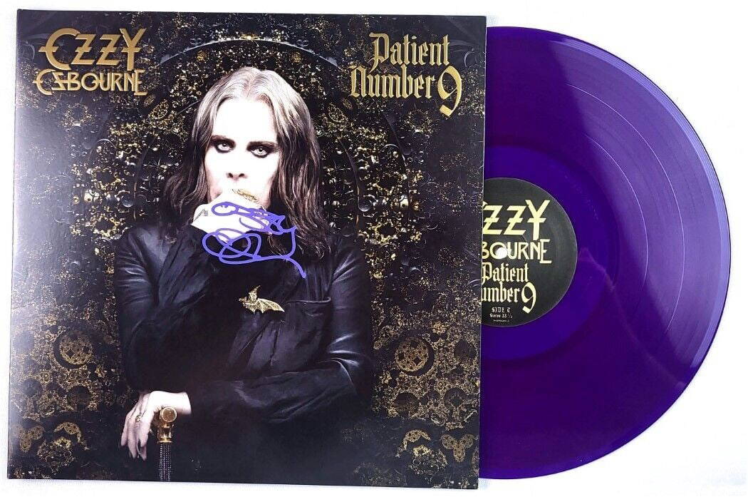 Ozzy Ozborne Signed Autographed Record Album Cover Patient Number 9 Jsa ...