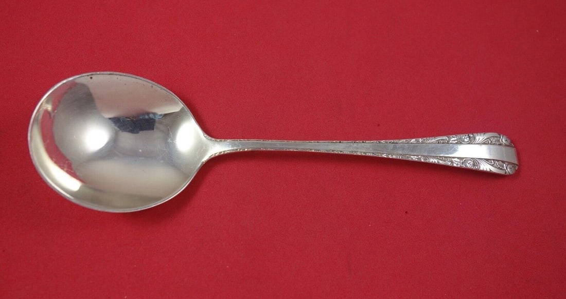 Rose Bower Sterling Silver Gumbo Soup Spoon 6 3/4 Inches By Birks Auction