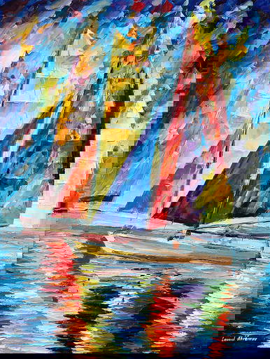 Wind In Sails Limited Edition 1/25 By Leonid Afremov Hand Painted ...