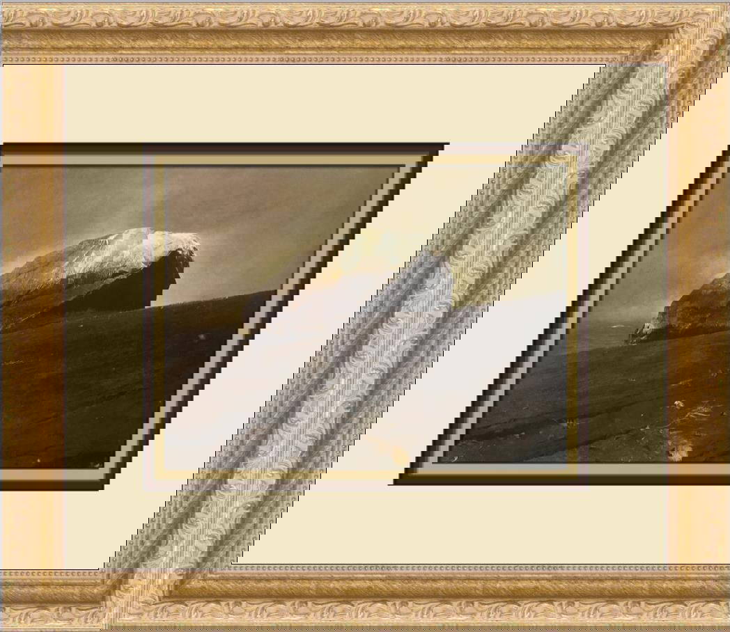 Andrew Wyeth Flint Custom Framed Print 12in X 14in Matted & Framed Auction