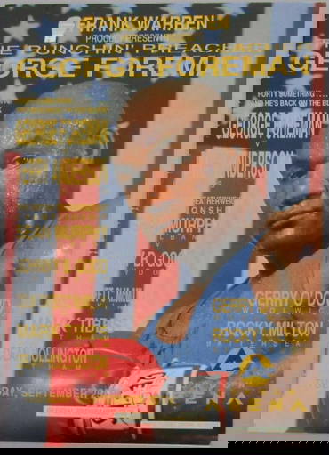 George Foreman Vs. Terry Anderson 1990 Official Boxing Program