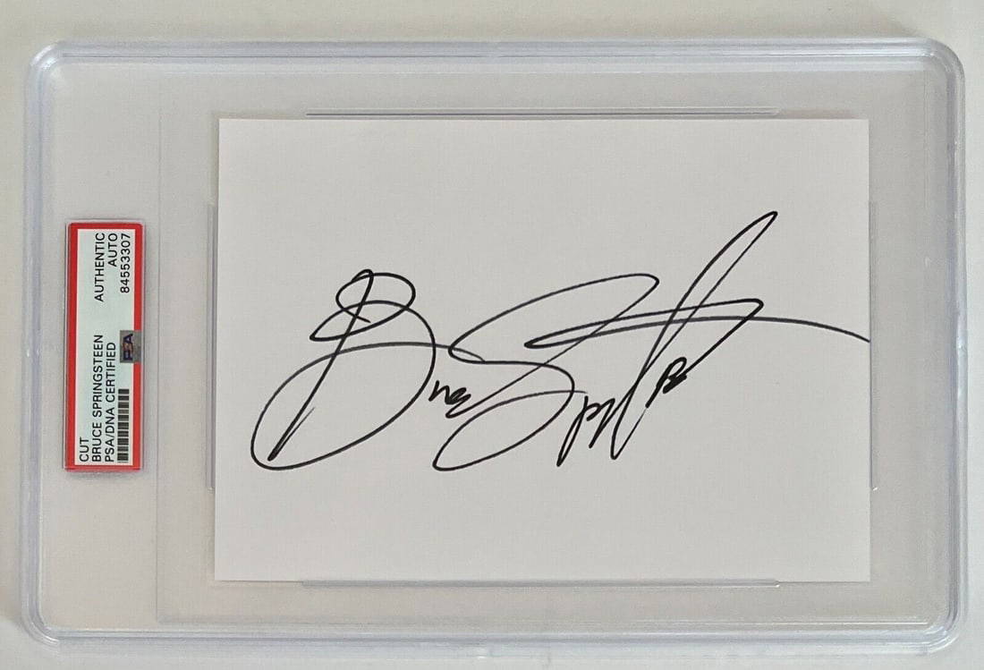 Bruce Springsteen Signed Cut Signature Psa Gigantic Bold Signature Auction