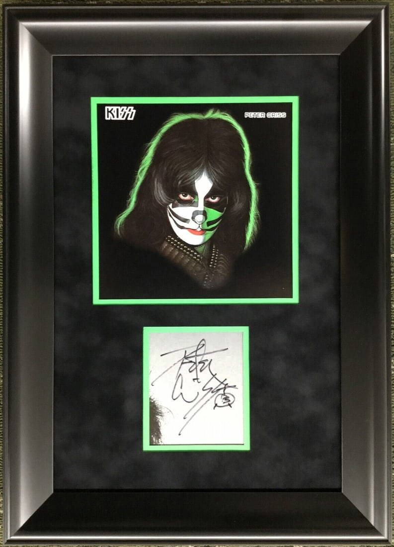 Peter Criss (catman- Original Kiss Member) Custom Framed Cut Display ...