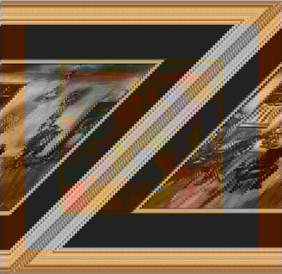 Marc Chagall Sabbath Custom Framed Print 14in X 13in Landscape Art Auction