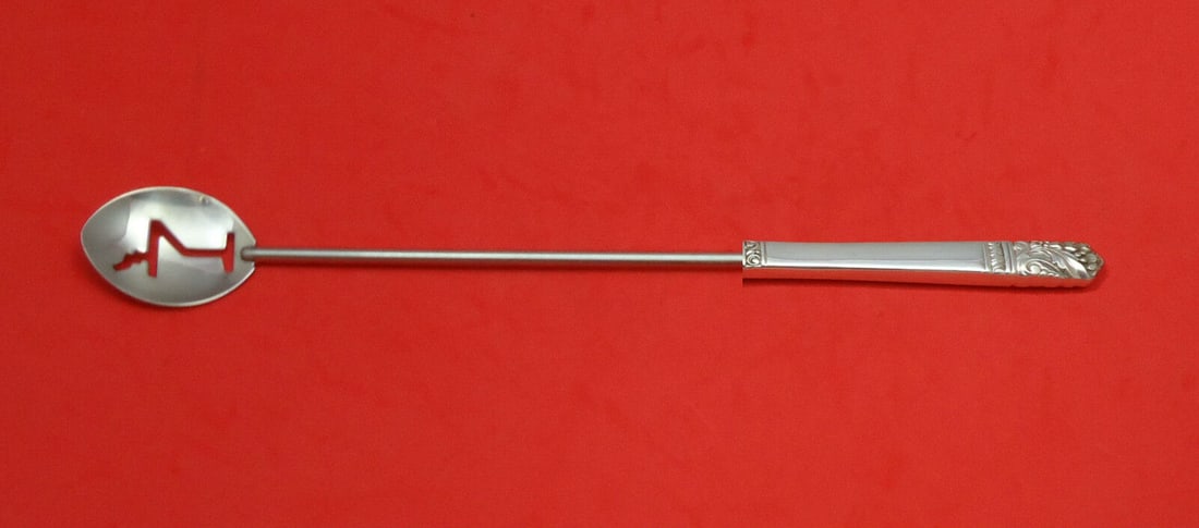 Oneida Mansion House Sterling Silver Martini Spoon 10in Custom Auction