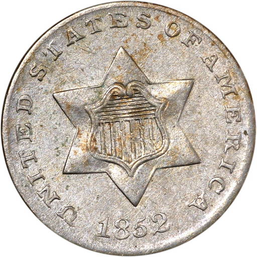 1852 Three Cent Silver Coin