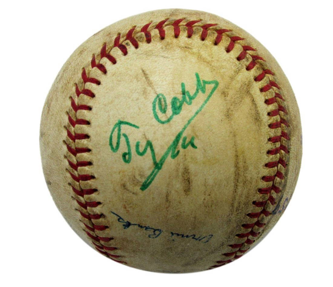 Ty Cobb Chick King Dual-autographed Baseball Detroit Tigers Jsa Auction