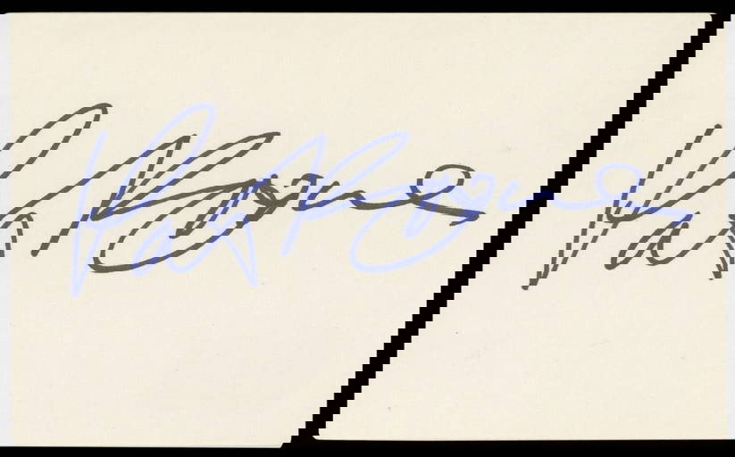 Pat Boone Signed 3x5 Index Card Superman Returns