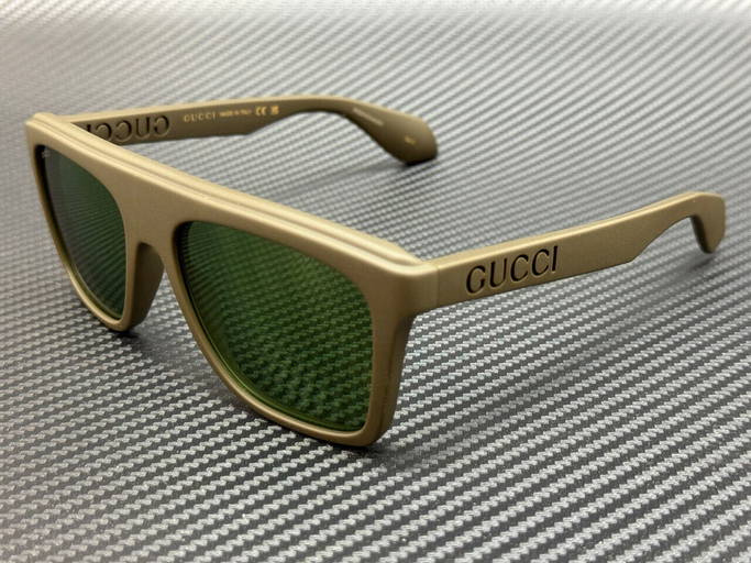 Gucci Gg1570s Matte Green Men's Extra Large Sunglasses 57mm