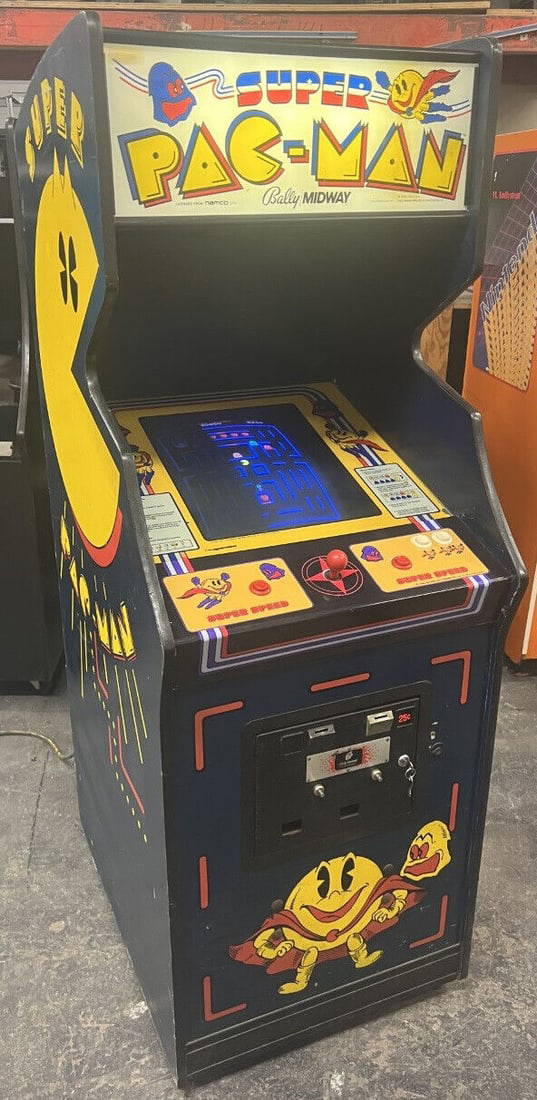 Super Pac-man Arcade Machine By Midway 1982 (excellent Condition) *rare ...